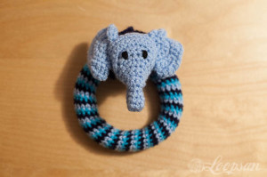 Edward- The circus elephant rattle Free Pattern - Loopsan Crochet Blog