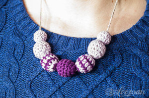 Crochet Bead Necklace- Free Pattern - Loopsan Crochet Blog